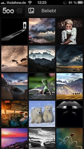 500px - die Plattform für Fotografen - Check-App