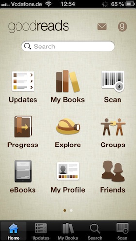 Goodreads App für iOS und Android