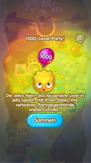 Jelly Splash feiert 1000 Level - Check-App