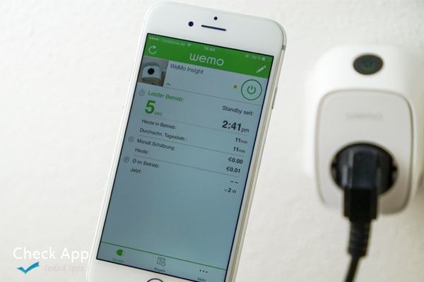 WeMo Insight Switch von Belkin vorgestellt - Check-App