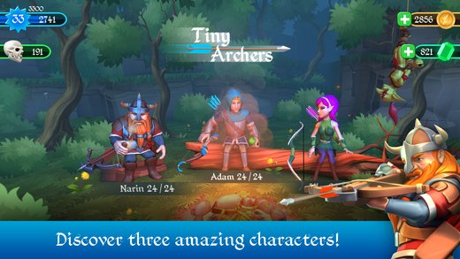 Tiny Archers - wenn der magische Pfeil den Gegner trifft - Check-App