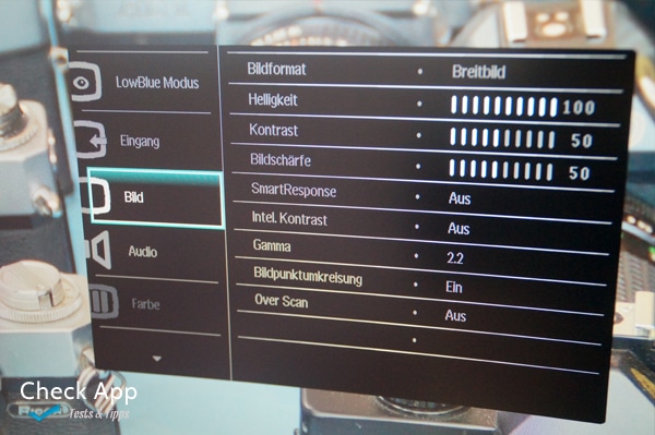 Philips 278E Curved-LCD mit extrabreitem Farbraum - Check-App