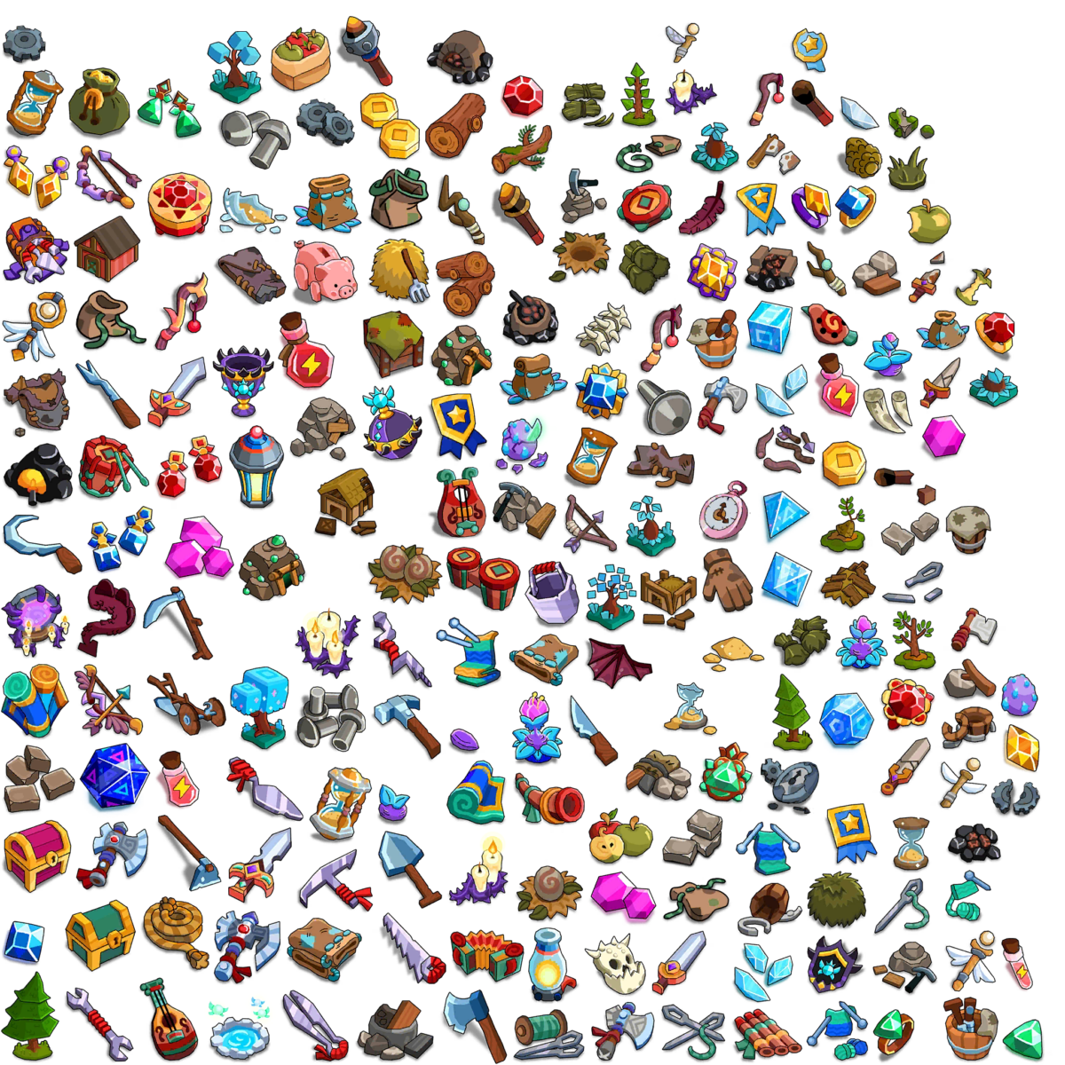 Besondere Objekte erklärt bei Medieval Merge Fackel, Ocarina und der komplette Mergecycle ...