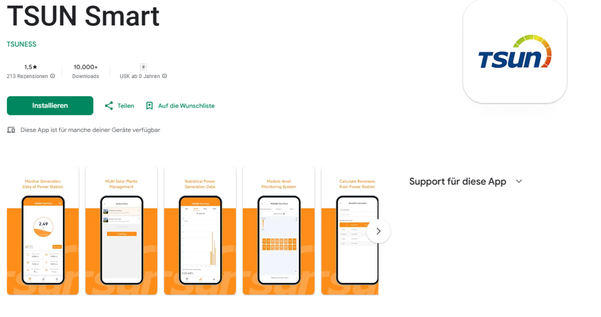 TSUN-Apps 2025: Server-Probleme, leere Anzeigen und schlechte Bewertungen – warum hat sich ...